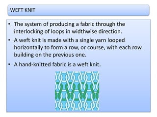 Knit febric classification | PPTX