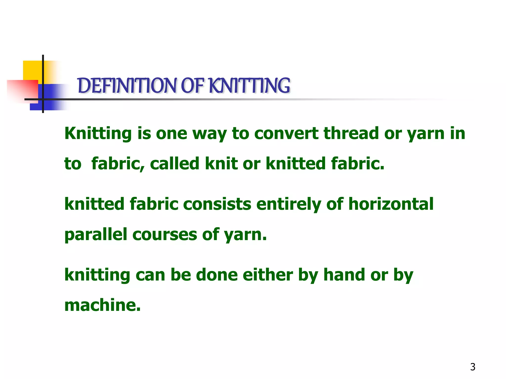 Knitting process and its Types | PPT