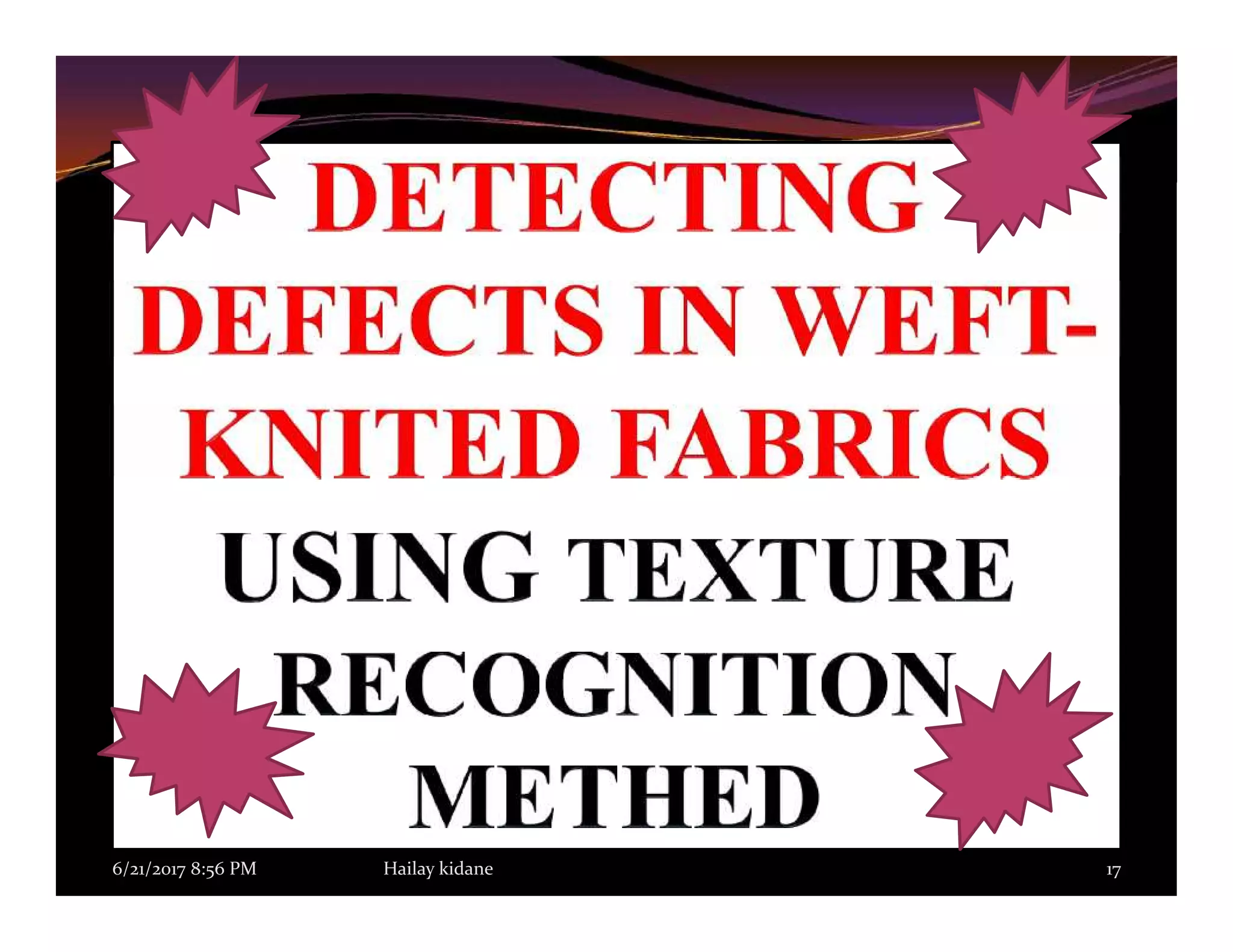Knitted fabric defects by Hailay | PDF | Needlework | Arts and Crafts