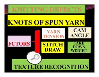 Knitted fabric defects by Hailay | PDF | Needlework | Arts and Crafts