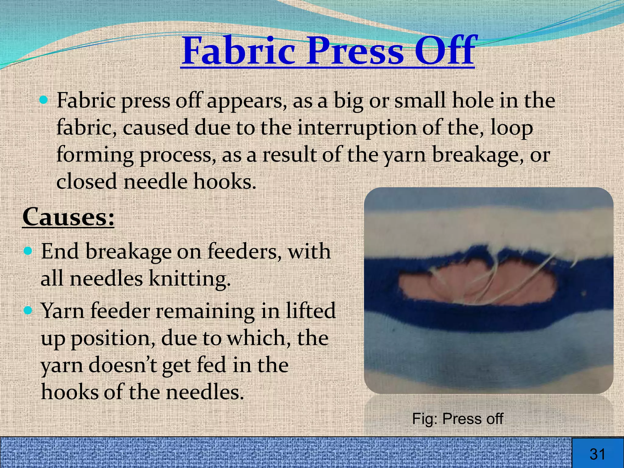 Knitted fabric faults and their remedies | PPT