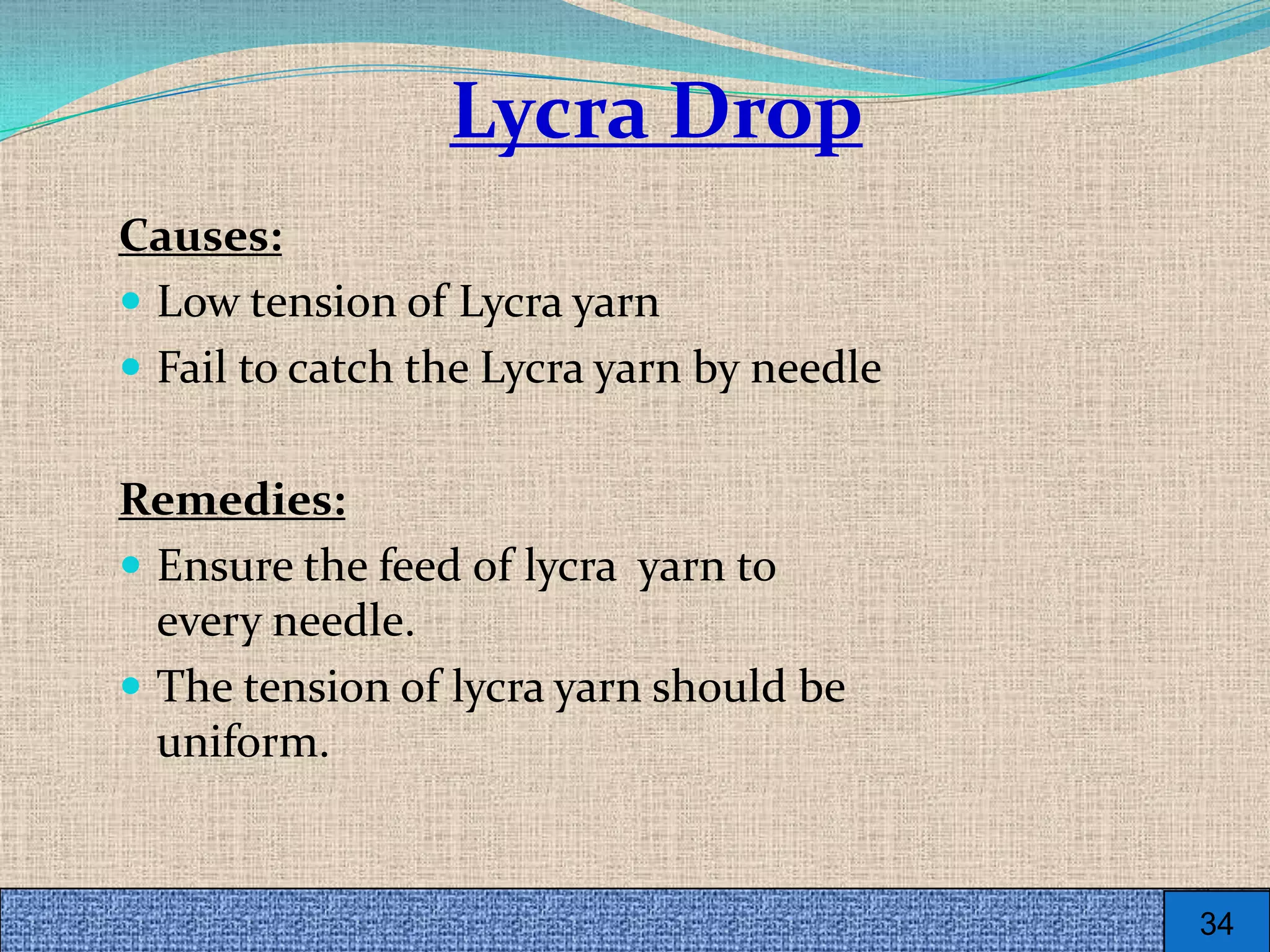 Knitted fabric faults and their remedies | PPT