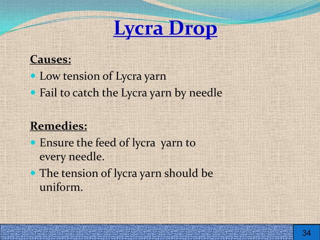 Knitted fabric faults and their remedies | PPT | Needlework | Arts and ...