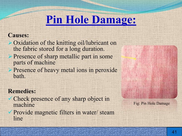 Knitted fabric faults and their remedies | PPT | Needlework | Arts and ...