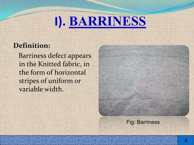 Knitted fabric faults and their remedies | PPT | Needlework | Arts and ...