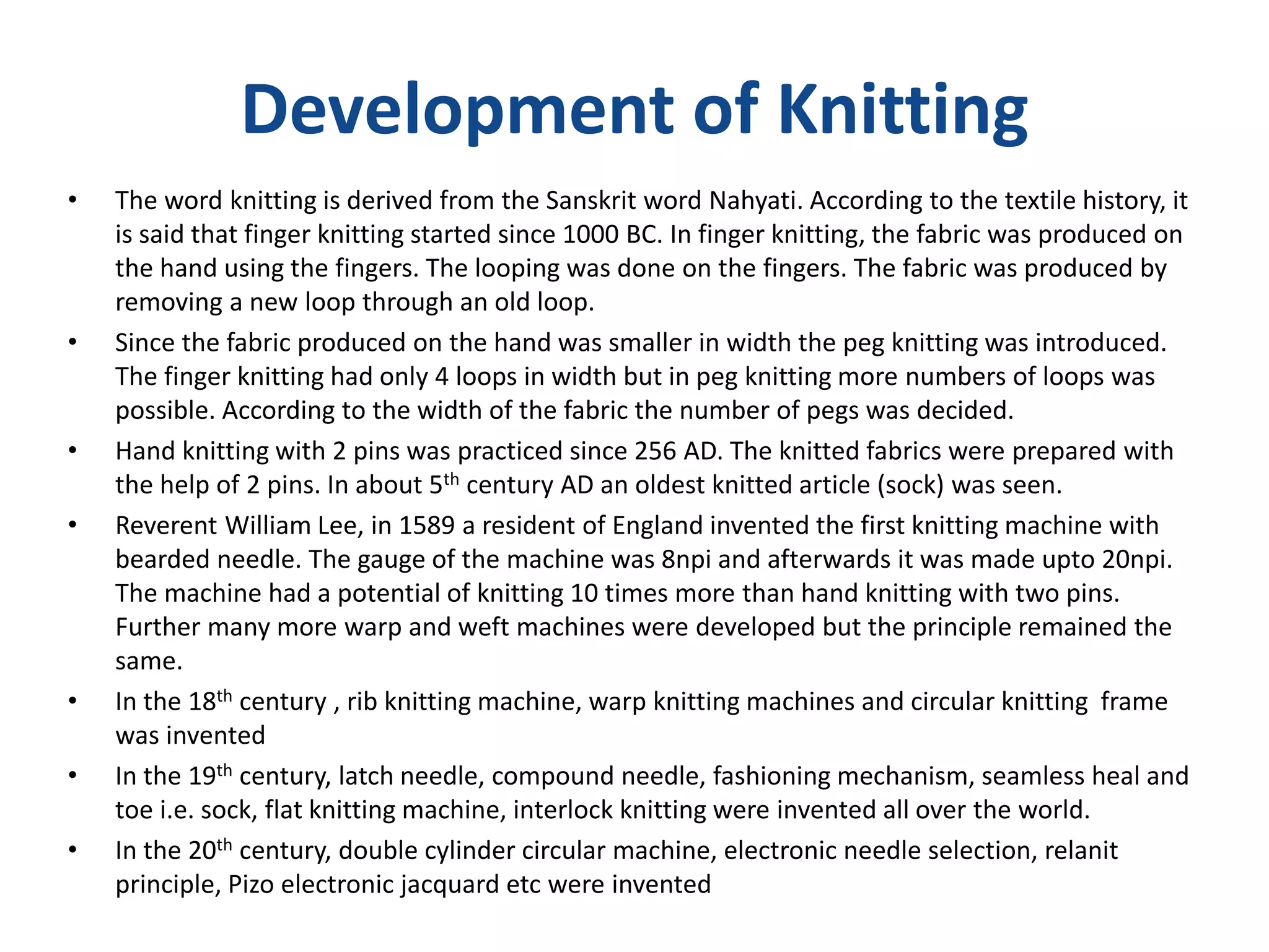 Knitting | PPTX
