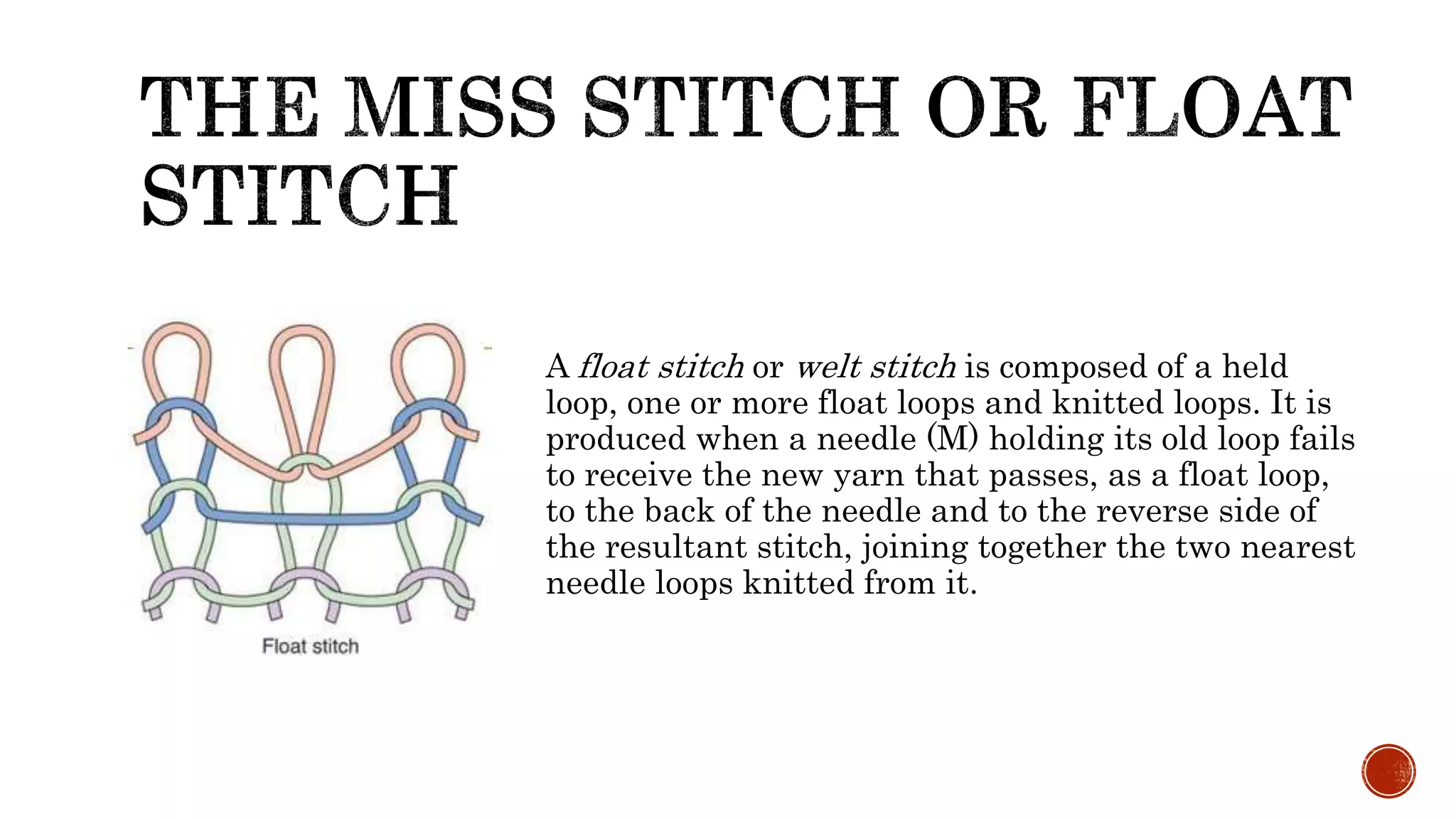 Principal Stitches in Weft Knitting | PPTX