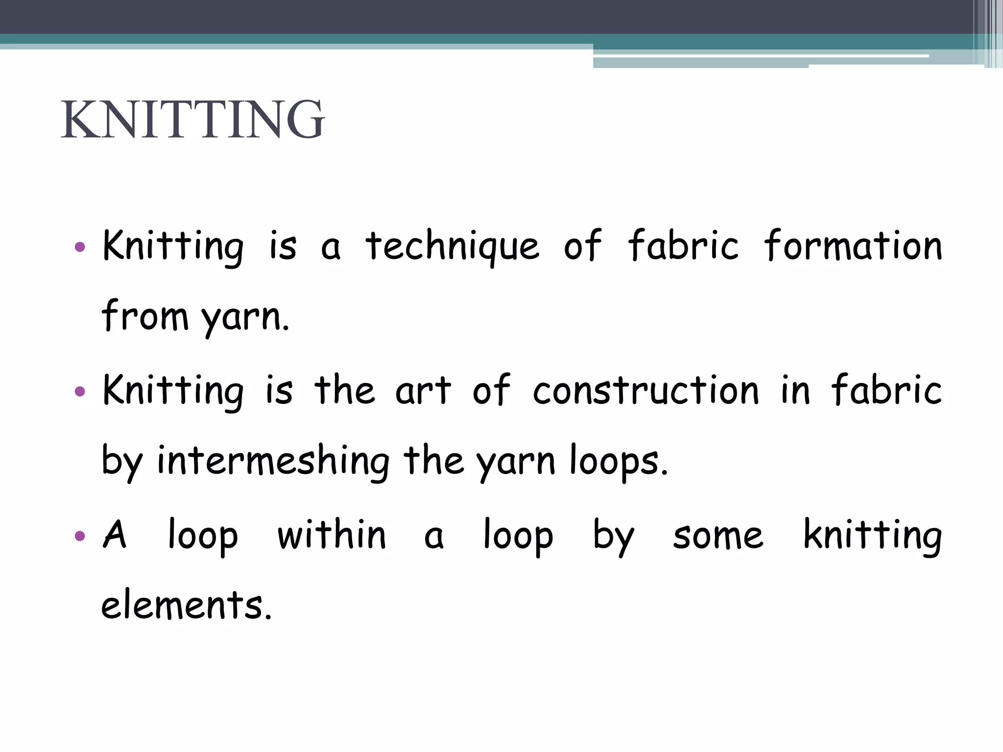 Knitting and defects | PPTX