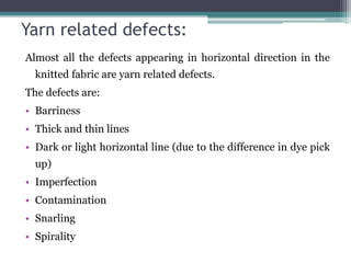 Knitting and defects | PPTX