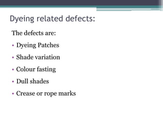 Knitting and defects | PPTX