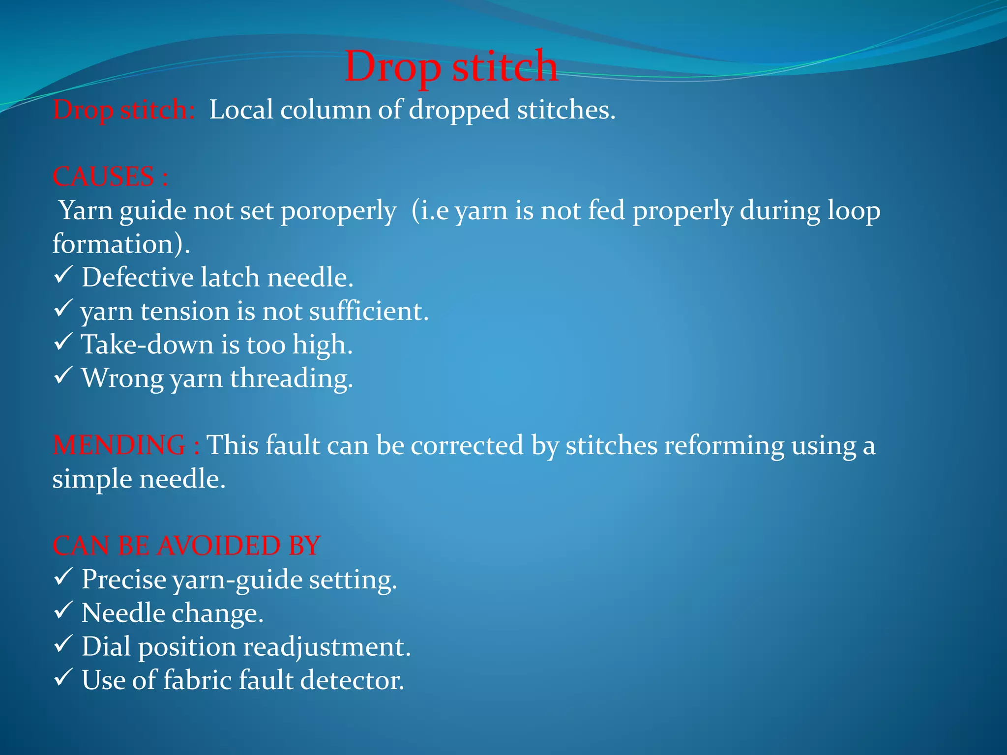 Knitting defects | PPTX