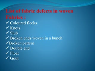 Knitting defects | PPT