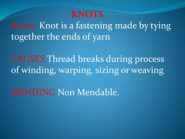 Knitting defects | PPTX