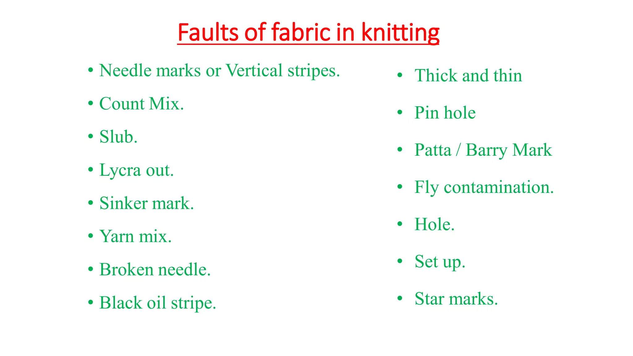 Knitting Faults and Remedies | PDF