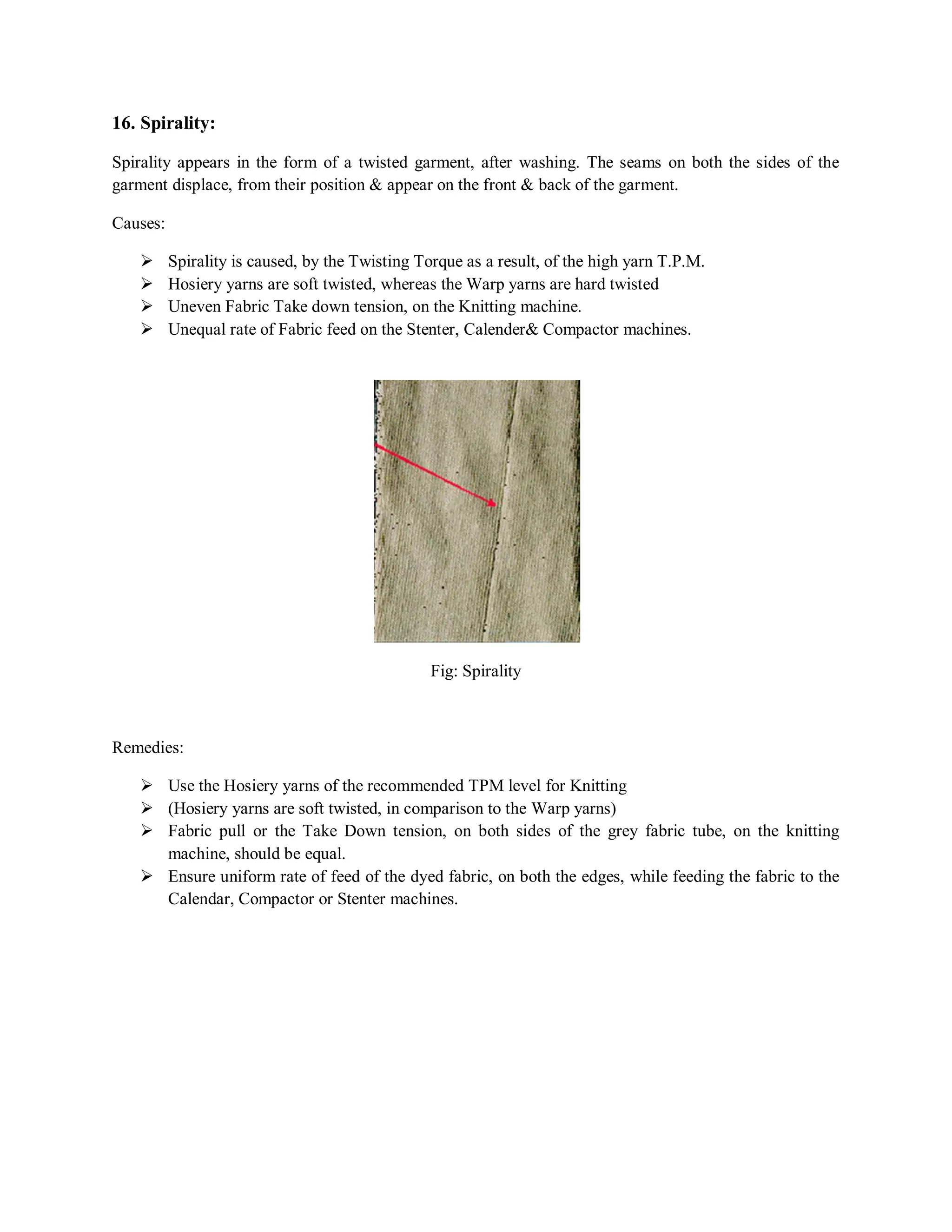 Study on Different Types of Knitting Faults, Causes and Remedies of ...