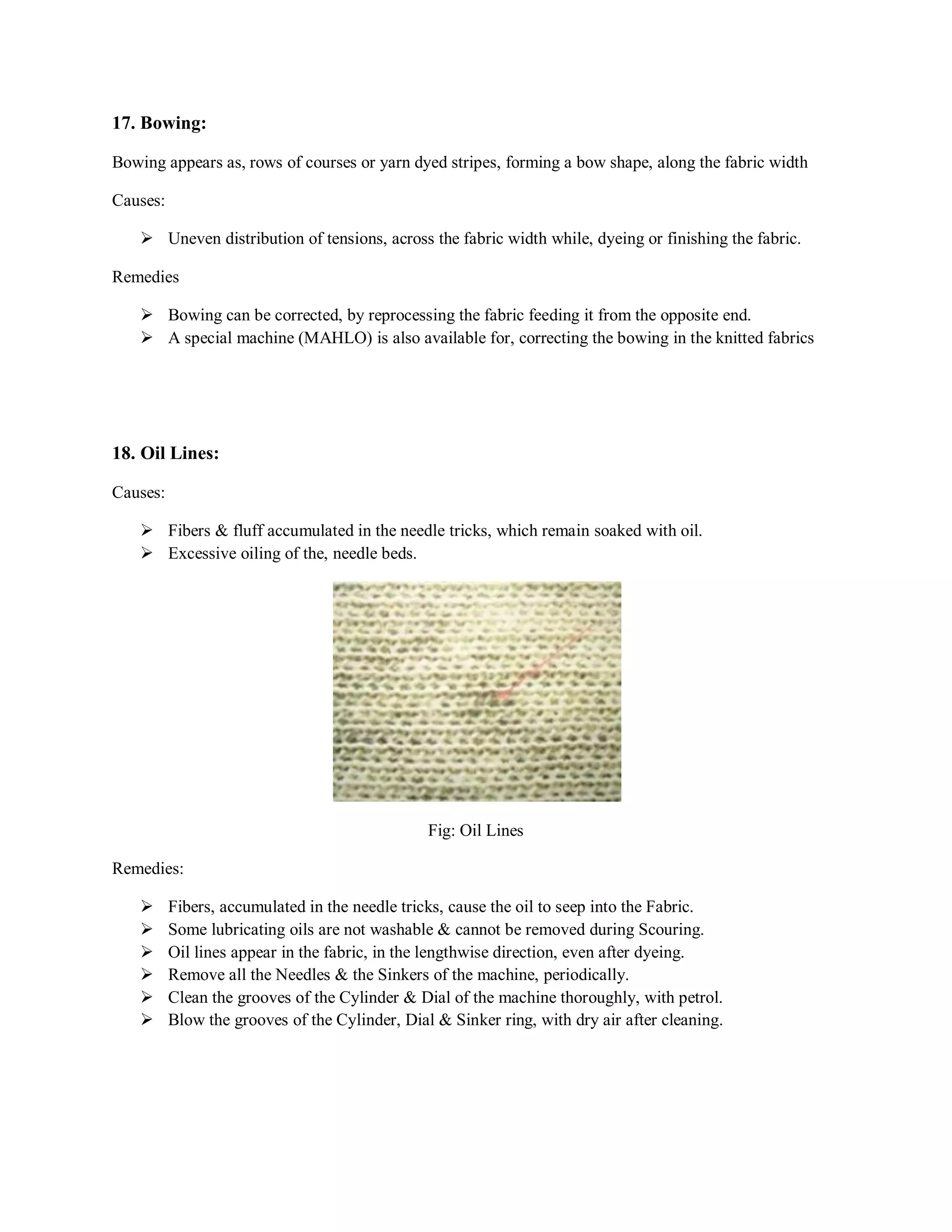 Study on Different Types of Knitting Faults, Causes and Remedies of ...