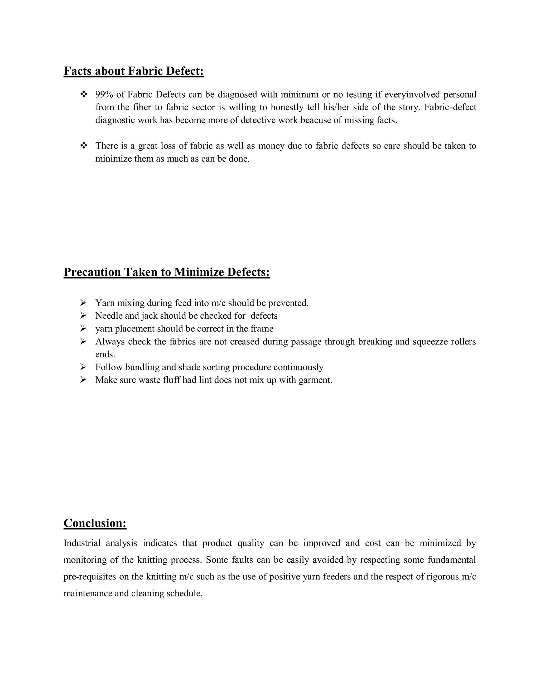 Study on Different Types of Knitting Faults, Causes and Remedies of ...