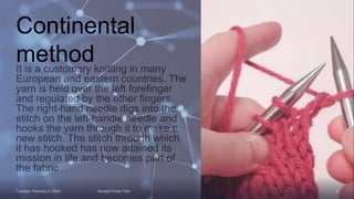 knitting ppt.pptx | Needlework | Arts and Crafts