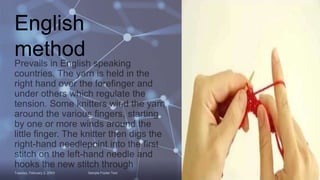 knitting ppt.pptx | Needlework | Arts and Crafts