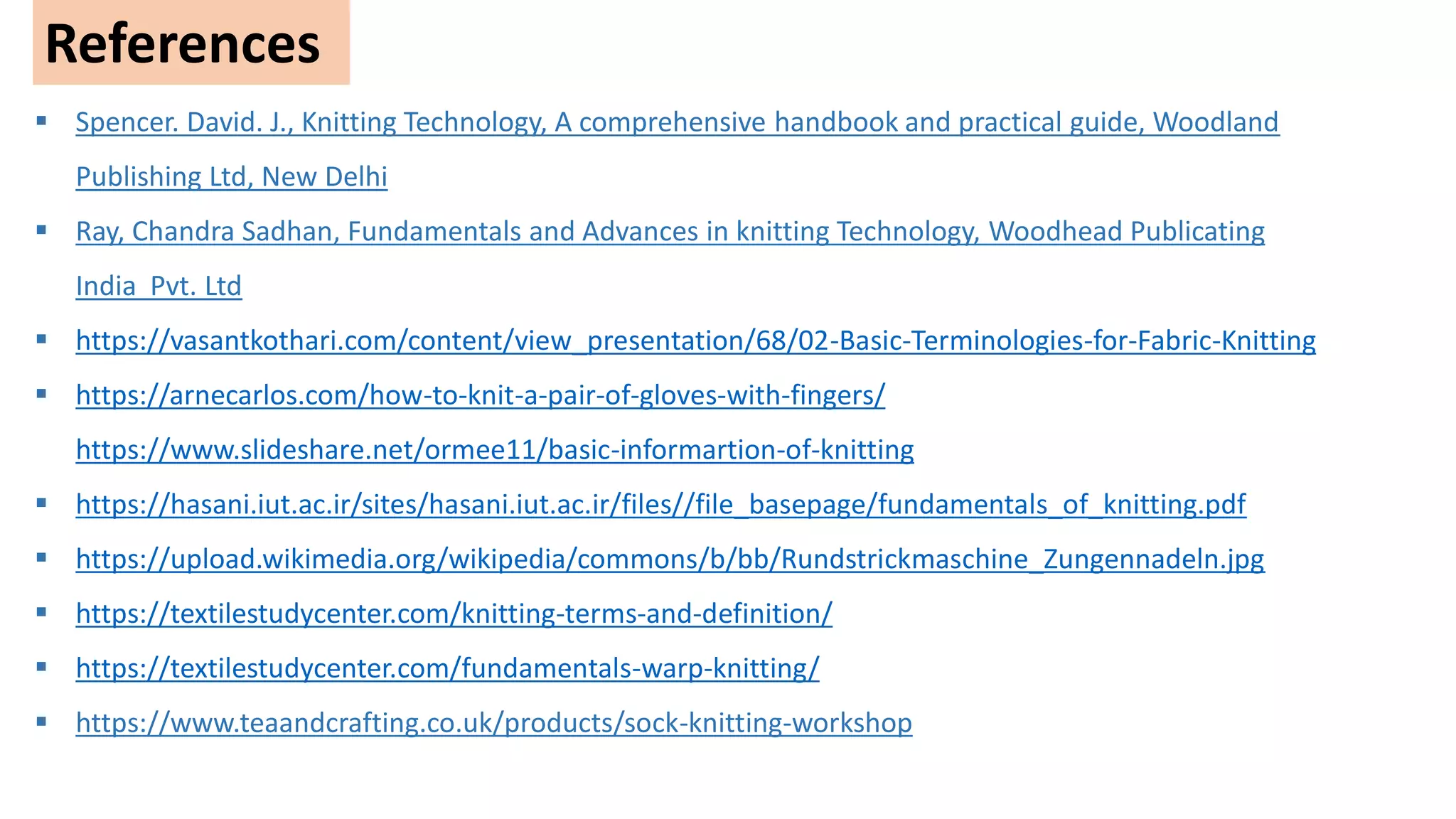 Knitting terminology & definitions | PDF