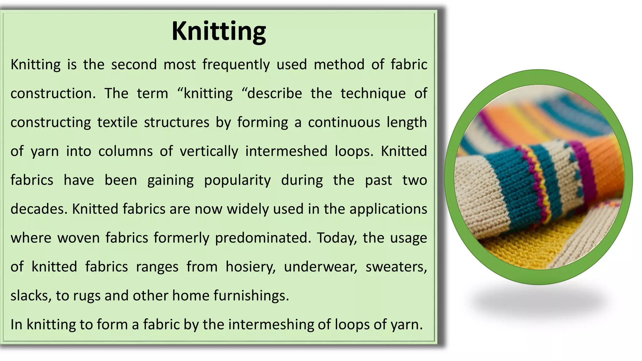 Knitting terminology & definitions | PDF