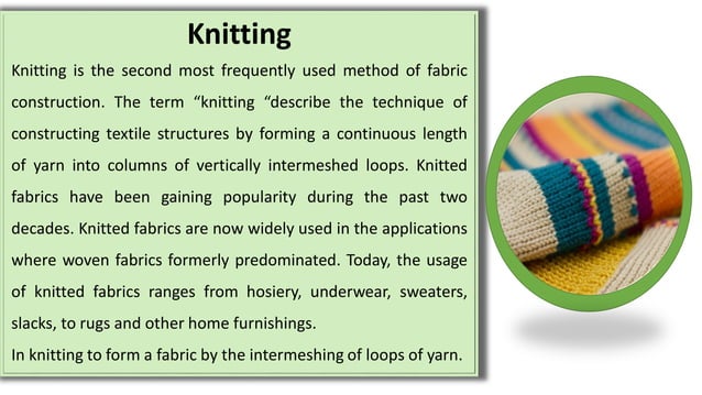 Knitting terminology & definitions | PDF