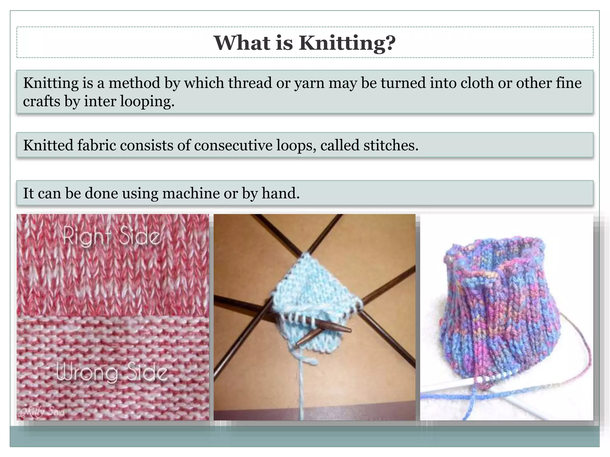 Knitting types | PPTX