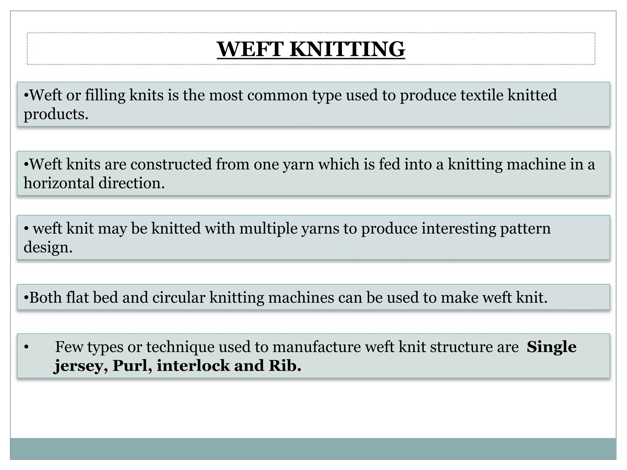 Knitting types | PPTX