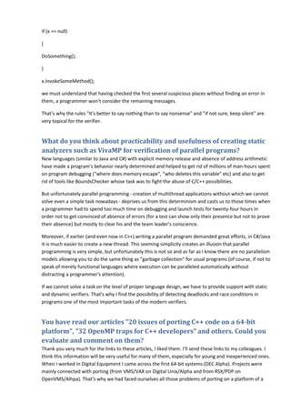 Konstantin Knizhnik: static analysis, a view from aside | PDF | Web ...