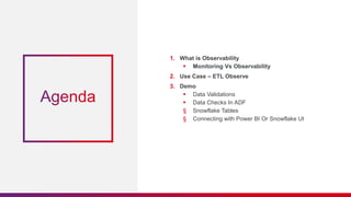 ETL Observability: Azure to Snowflake Presentation | PPT