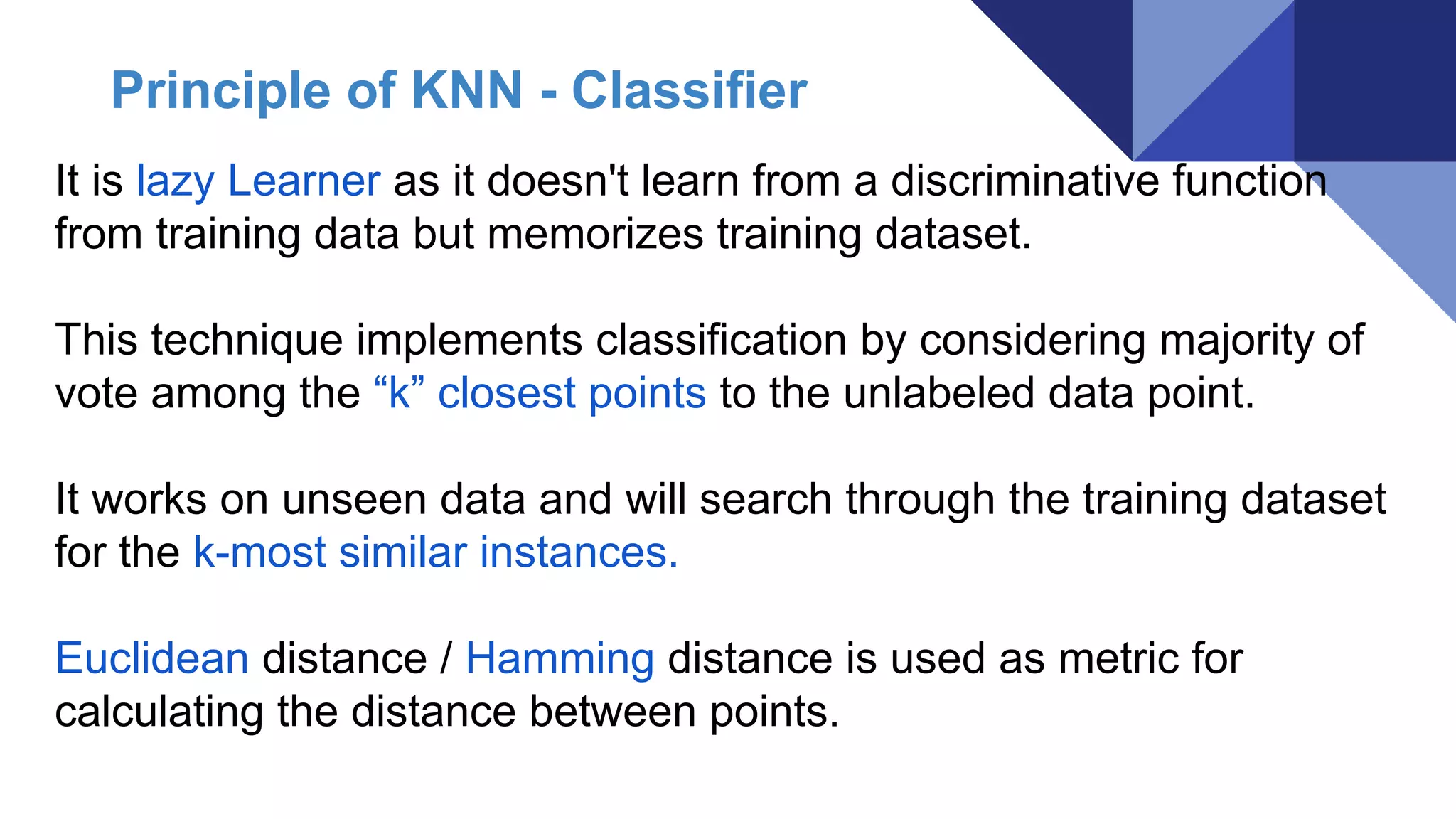 K - Nearest neighbor ( KNN ) | PPT