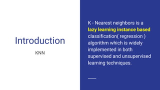 K - Nearest neighbor ( KNN ) | PDF