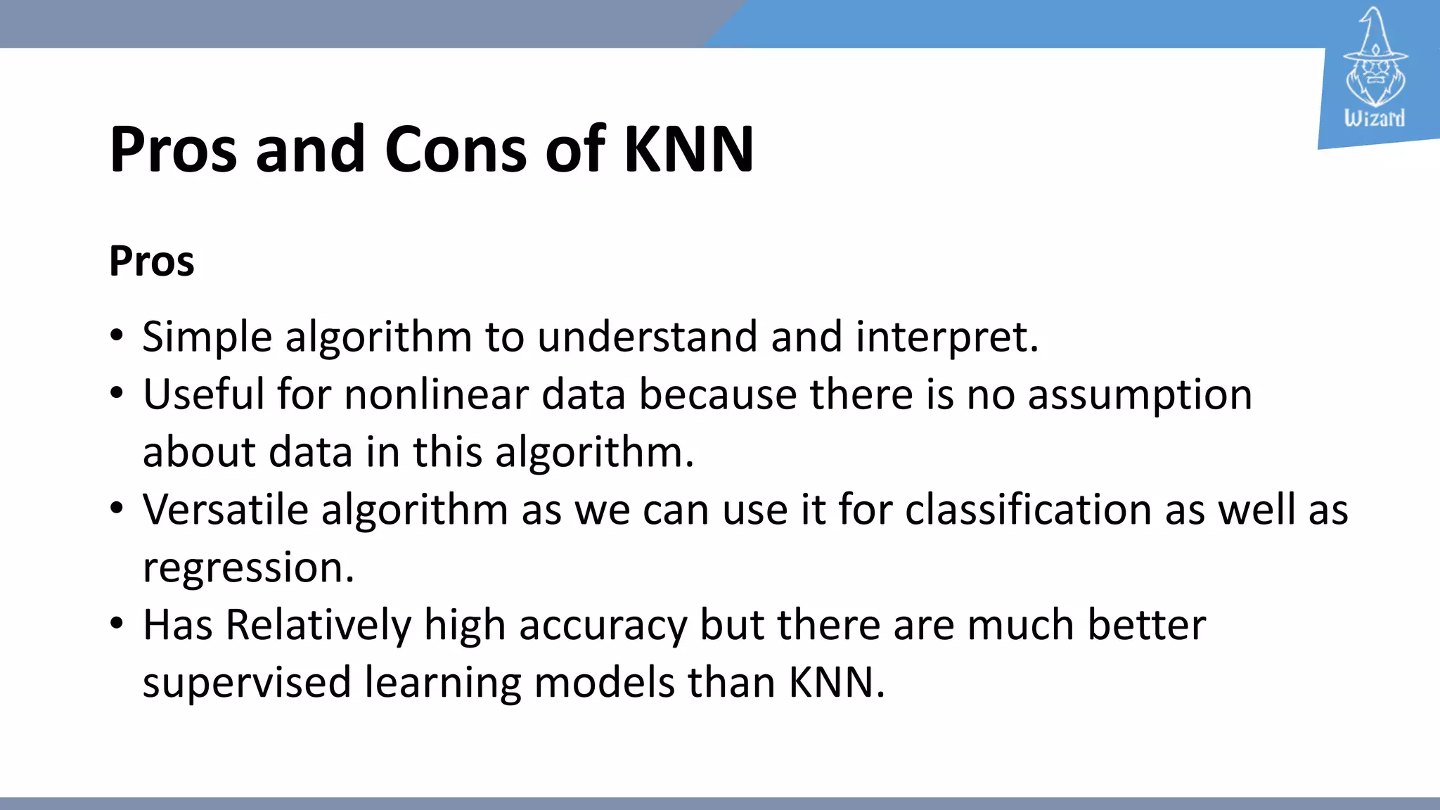 K Nearest Neighbor Algorithm | PPTX
