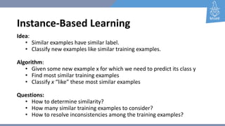 K Nearest Neighbor Algorithm | PPTX