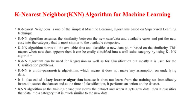 KNN and steps to define knn and various properties.pptx