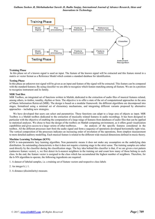 Knn a machine learning approach to recognize a musical instrument | PDF