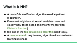 Knn Algorithm presentation | PPT