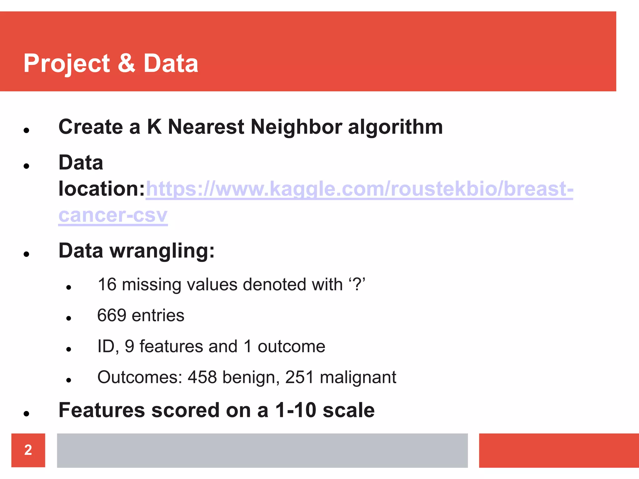 Knn breast cancer | PPT | Technology & Computing