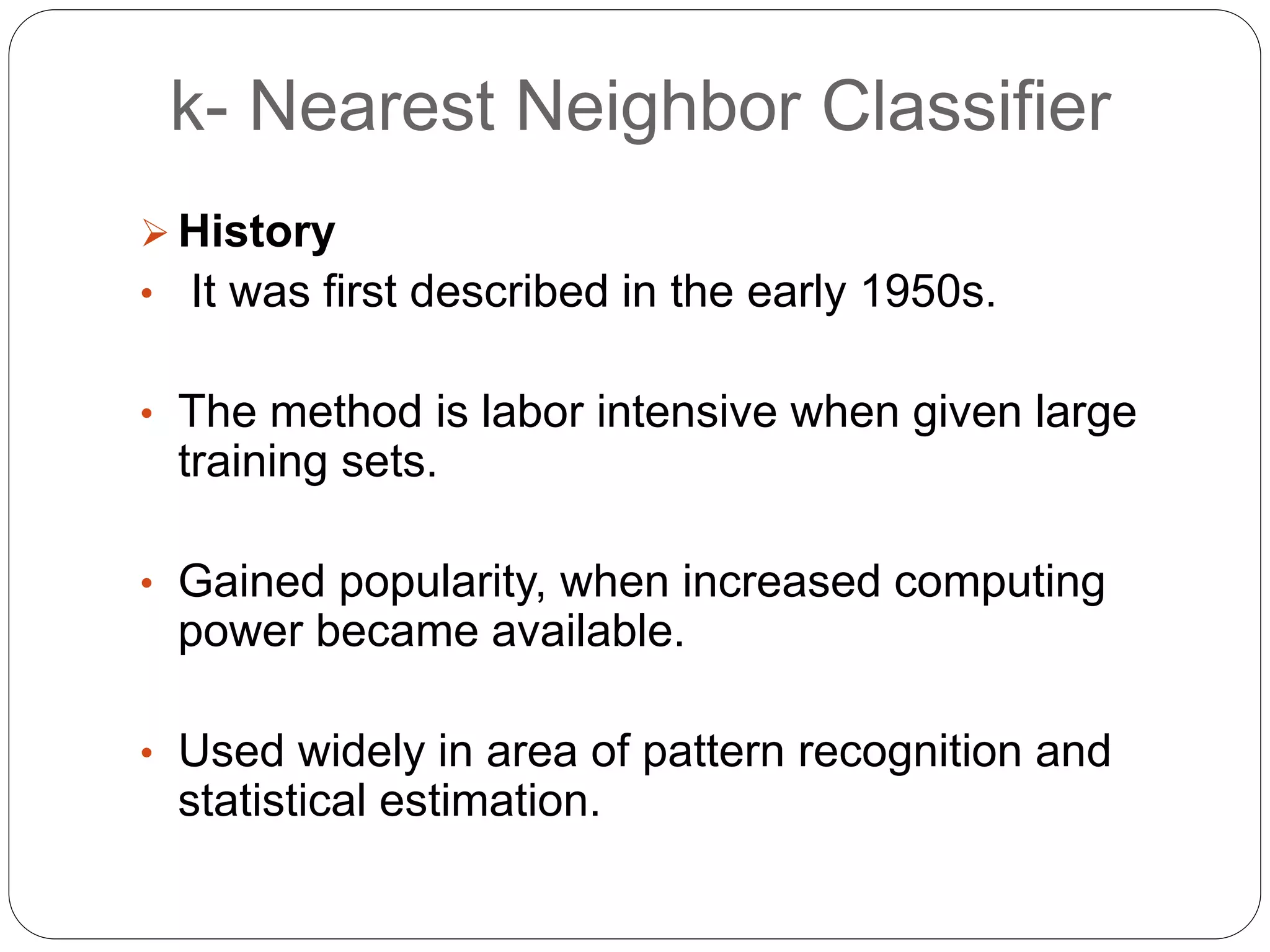 K Nearest Neighbor Classifier Pptx Science