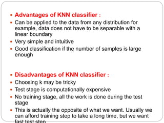K-Nearest Neighbor Classifier | PPTX