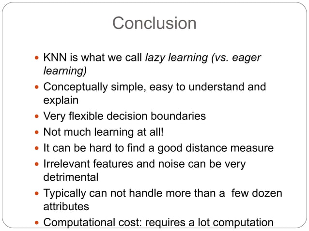 K Nearest Neighbor Classifier Ppt