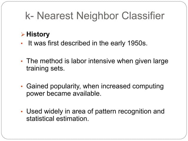 K-Nearest Neighbor Classifier | PPTX | Science