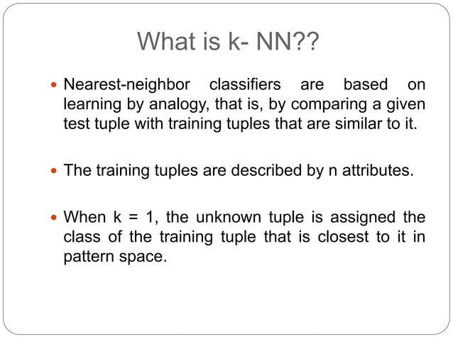 K Nearest Neighbor Classifier Pptx Science