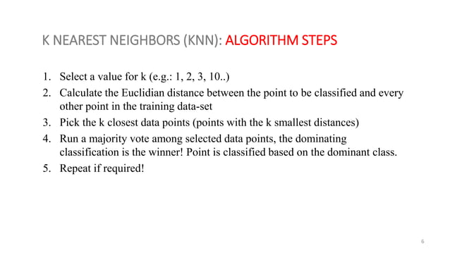 K- Nearest Neighbor Approach | PPT