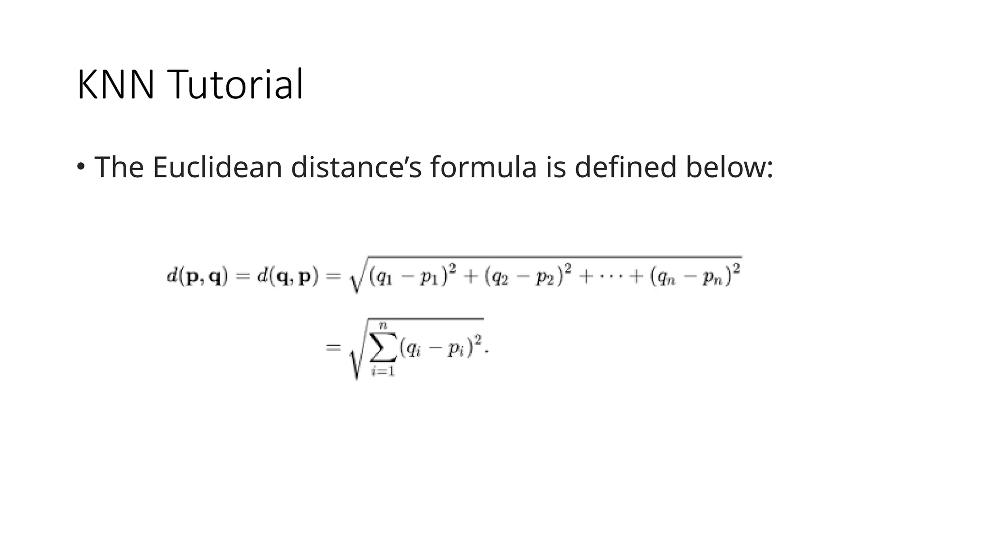KNN Tutorial (K-nearest neighbor) - Machine Learning | PPTX