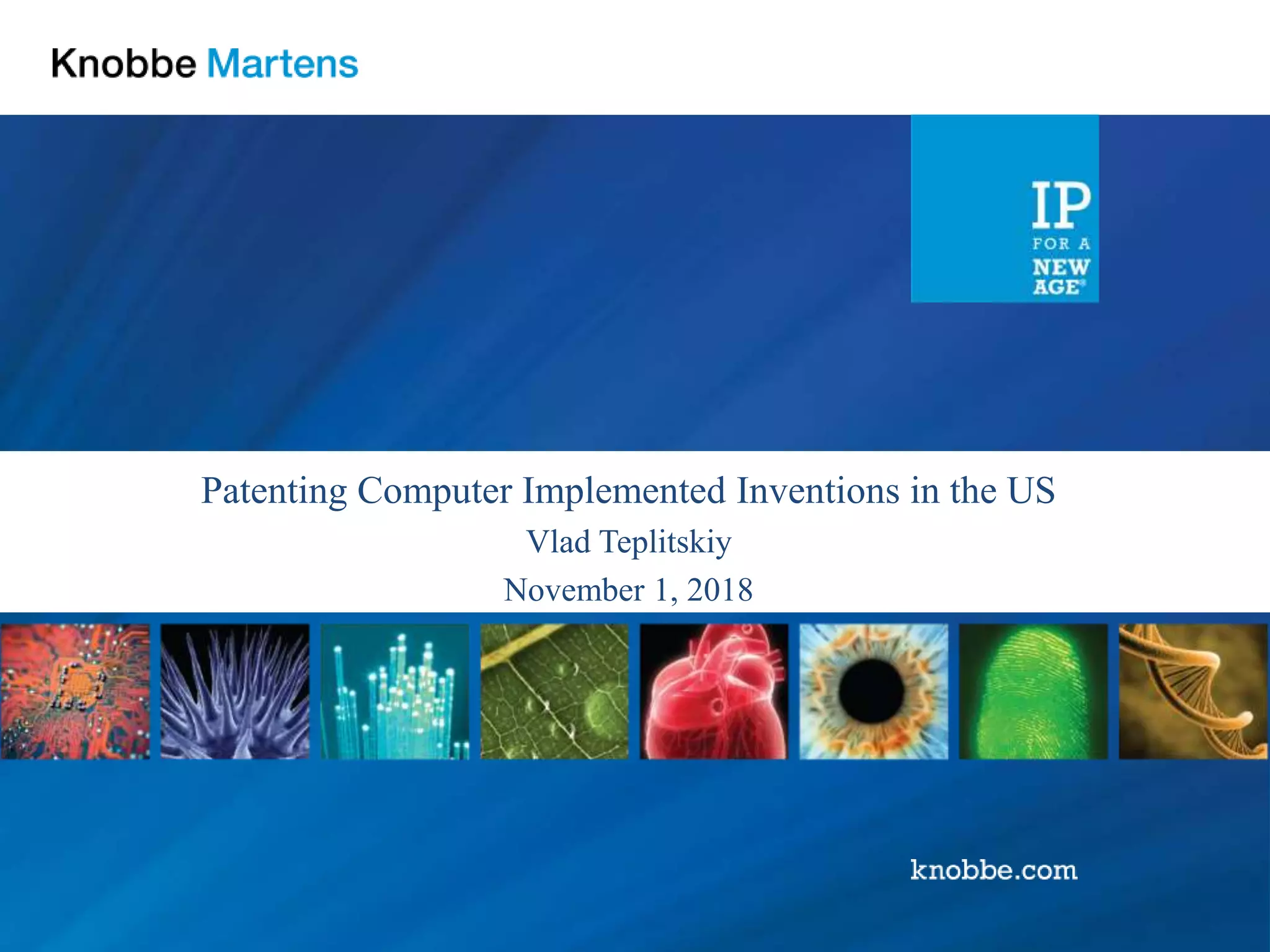 Patenting Computer Implemented Inventions in the US | PPTX