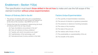 Knobbe Practice Webinar Series: Strategic considerations for section ...