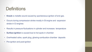 Knocking , cetane and octane numer | PPTX