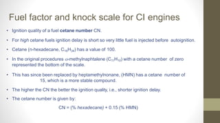 Knocking , cetane and octane numer | PPTX