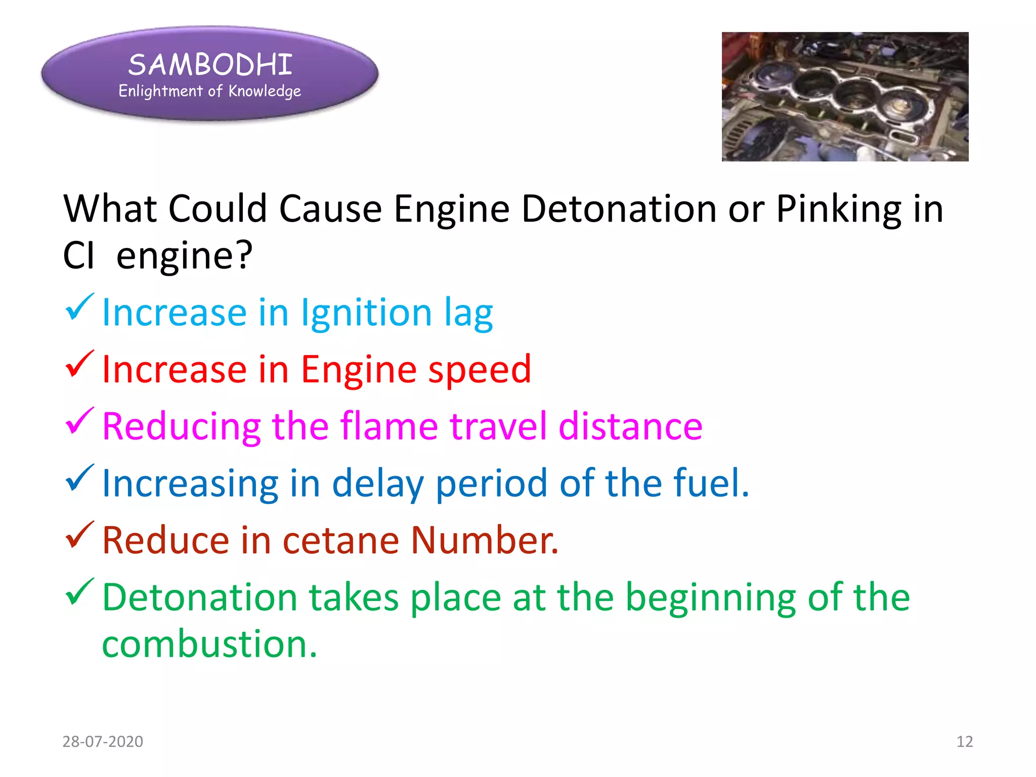 Knocking in si & ci engine | PPTX